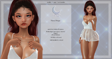 Second Life Marketplace - moonwaii . Fiona Shape (LeL Briannon - Reborn / Kupra / Legacy)